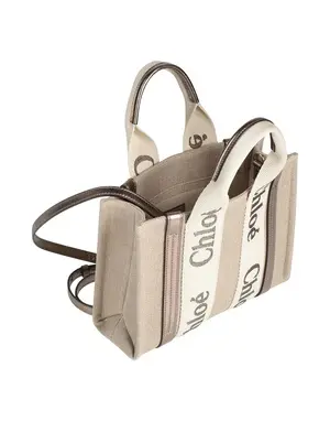 Chloé Metallic Canvas Shopper Bag