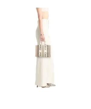 Chloé Metallic Canvas Shopper Bag