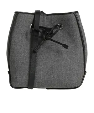 Brunello Cucinelli Twotone Woven Bucket Bag - Grey