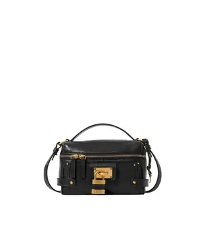 Chloé Paddington Vanity Bag In Grained Leather - Black