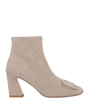ROGER VIVIER Woman Ankle Boots Beige Size 9 Leather Beige