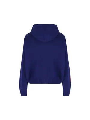 Celine Zip-up Hooded Cardigan With Drawstring