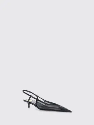 Saint Laurent Mesh-panelled Pointed-toe Slingback Pumps