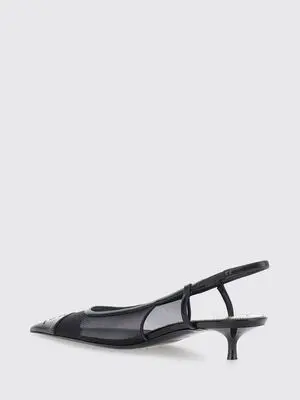 Saint Laurent Mesh-panelled Pointed-toe Slingback Pumps
