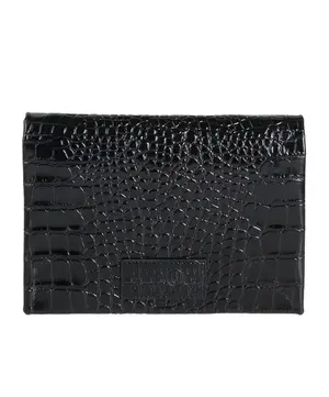 MAISON MARGIELA Medium Crocodile-embossed Clutch - Black