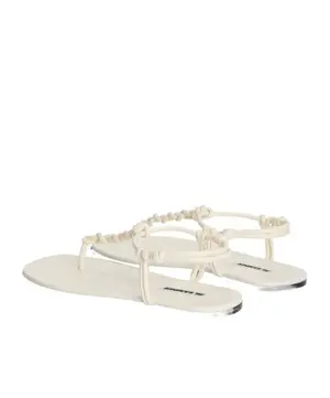 JIL SANDER Braided Strap Flat Sandals