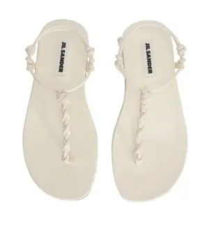 JIL SANDER Braided Strap Flat Sandals