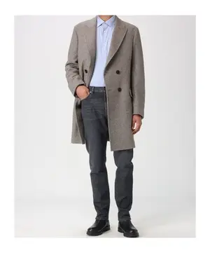 Zegna Double-breasted Long-sleeved Coat