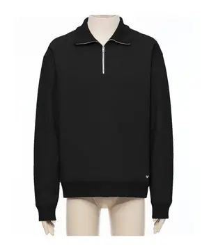 Valentino Garavani Long-sleeve Knit Top With Polo Collar And Half-zip