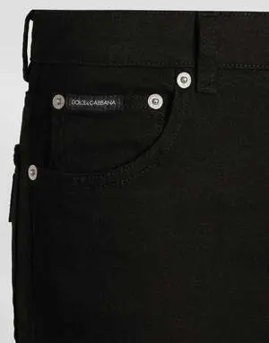 Dolce & Gabbana Logo Plate Stretch Denim Jeans