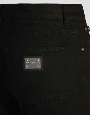 Dolce & Gabbana Logo Plate Stretch Denim Jeans