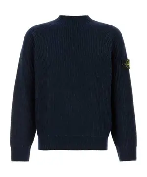 Stone Island Round Neck Sweater - Blue