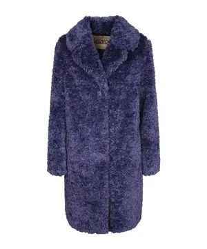 Herno Textured-finish Notched-lapel Coat - Navy Blue