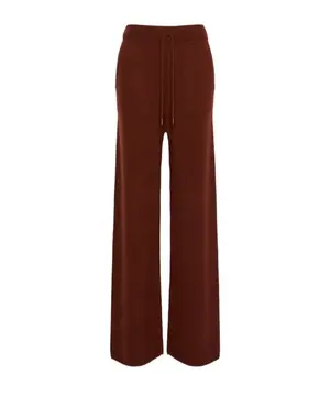 Max Mara Wide Leg Cashmere Yarn Trousers
