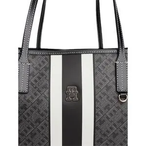 Tommy Hilfiger Colorblock Striped Print Tote Bag