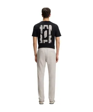 Hugo Boss Straight Leg Linen Trousers