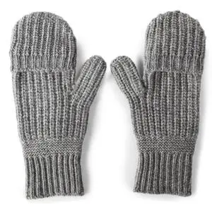 Miu Miu Grey Ribknit Mittens