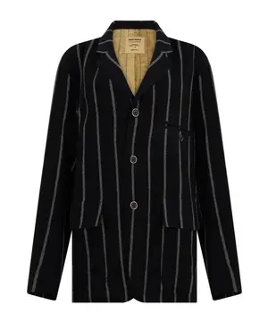 UMA WANG Striped Blazer - Black