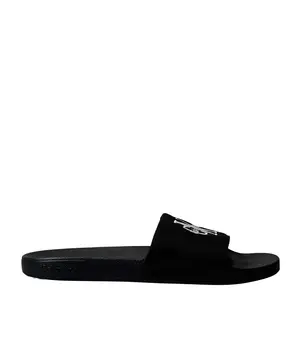 Calvin Klein Solid Color Pool Sliders - Black