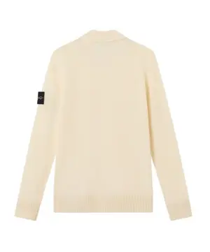 Stone Island Loose-fit Polo Collar Sweater With Button Placket