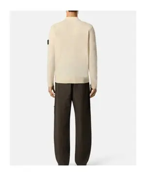 Stone Island Loose-fit Polo Collar Sweater With Button Placket