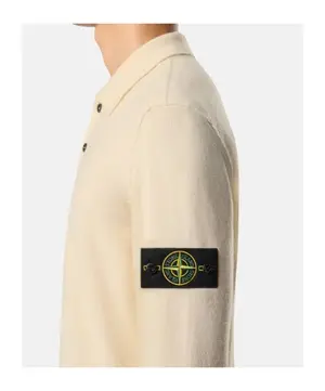 Stone Island Loose-fit Polo Collar Sweater With Button Placket