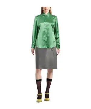 Dolce & Gabbana Solid-color Satin Long-sleeve Shirt