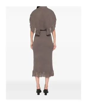 Simkhai Fringe-trim Ribbed-knit Dress