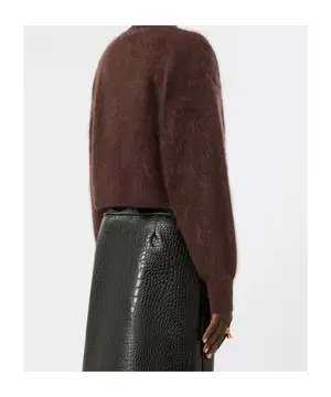 Sportmax Pure Cashmere Bomber Jacket Chocolate