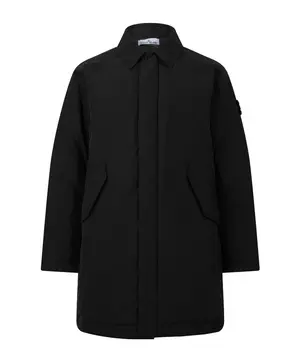 Stone Island Midlength Trench Coat - Black