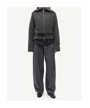 Samsøe Samsøe Cropped Knit Zip-up Jacket
