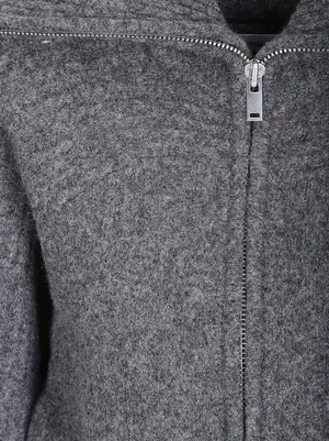 SAMSOE SAMSOE Cropped Knit Zip-up Jacket