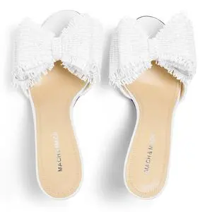 MACHMACH Mach & Mach Bow Detail High Heel Mules