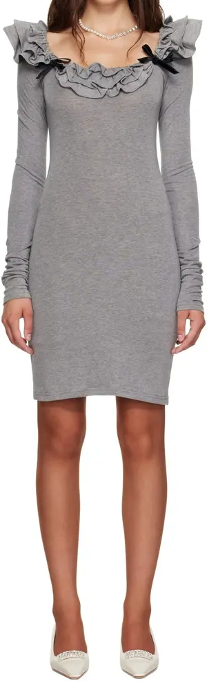 SHUSHU/TONG Stretch Knit Dress - Grey