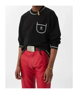 Versace Embroidered-logo Stretch Cotton Jersey T-shirt