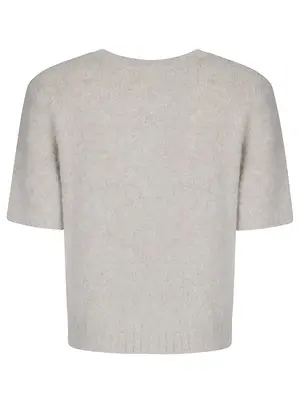 SAMSOE SAMSOE Slightly Cropped Knit T-shirt
