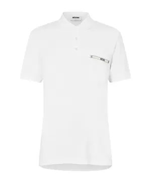 Moschino Shortsleeve Polo Shirt - White