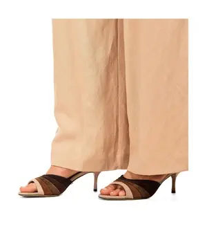 MACHMACH Colorblock Heeled Mules