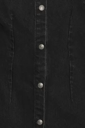 ROTATE BY BIRGER CHRISTENSEN Fitted Denim Shirt Denim