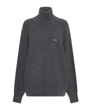 ROTATE BY BIRGER CHRISTENSEN Knit Highneck Sweater - Grey
