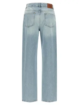 ROTATE BY BIRGER CHRISTENSEN Straight Denim Zip Jeans Ligh