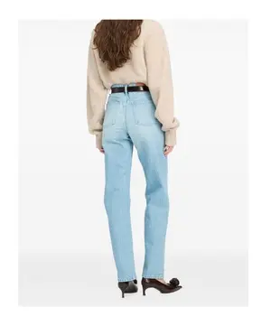 ROTATE BY BIRGER CHRISTENSEN Straight Denim Zip Jeans Ligh