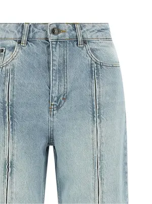 ROTATE BY BIRGER CHRISTENSEN Straight Denim Zip Jeans Ligh