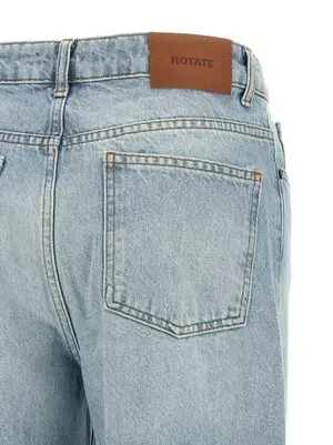 ROTATE BY BIRGER CHRISTENSEN Straight Denim Zip Jeans Ligh