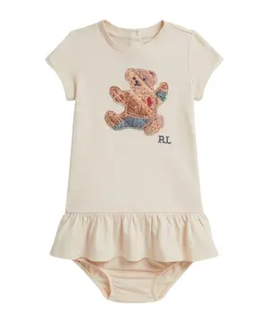 Polo Ralph Lauren Peplum Dress - Nude
