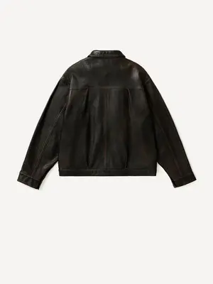 A.PRESSE Retro Leather Jacket