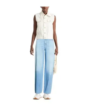 Max Mara Light-wash Straight-leg Jeans