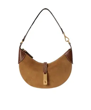 Polo Ralph Lauren Mini Polo Id Suede Shoulder Bag