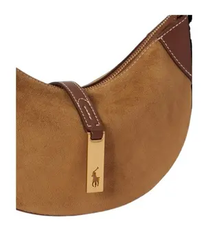 Polo Ralph Lauren Mini Polo Id Suede Shoulder Bag