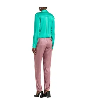 Dolce & Gabbana Solid-colored Satin Trousers